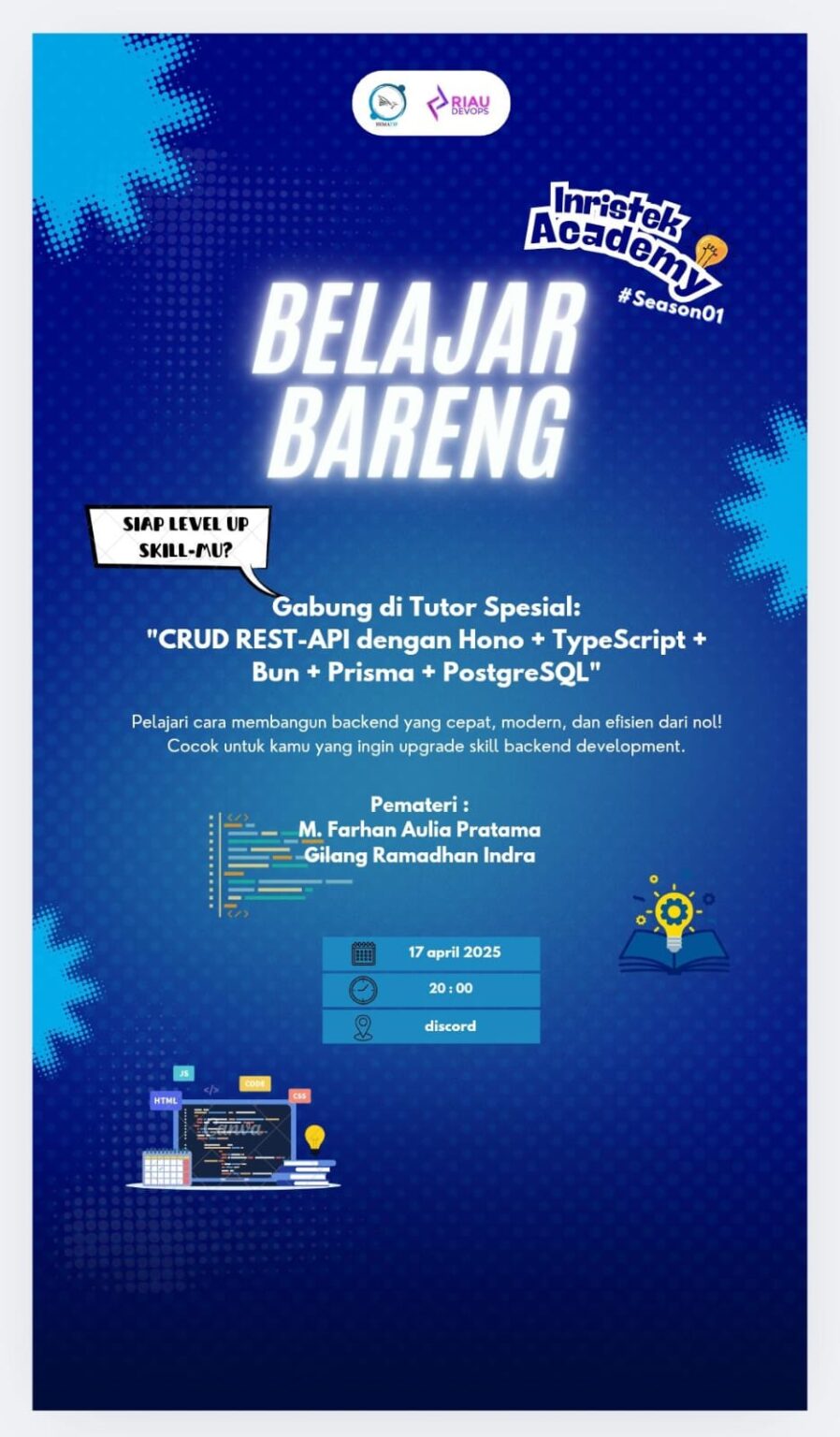Tingkatkan Kemampuan Backend Development-mu Bersama Inristek Academy Season 01 - HIMATIF UIN ...